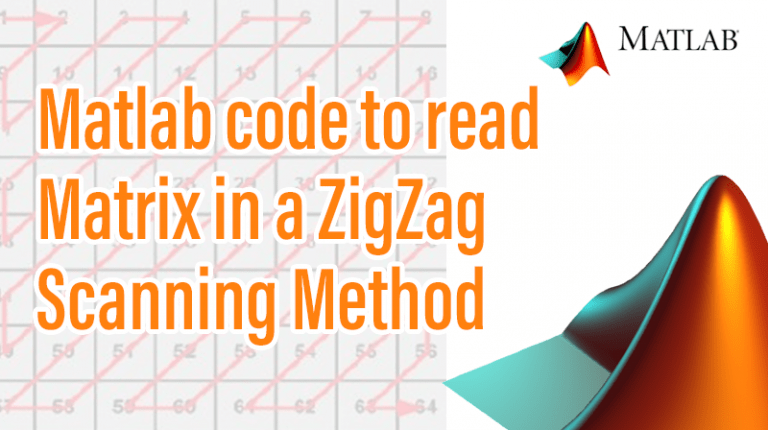 Matlab code to read Matrix in a ZigZag Scanning Method - Pantech.AI