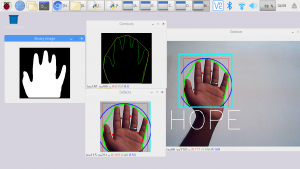 A sign language recognition system using hand gestures based on OpenCV