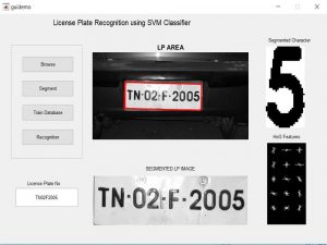Matlab code for License Plate Recognition using SVM